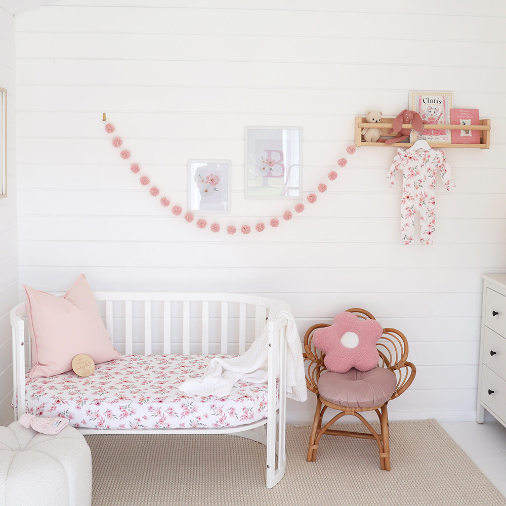 Camille Organic Fitted Baby Cot Sheet | Snuggle Hunny