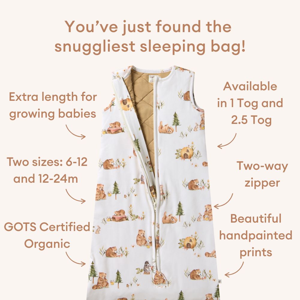 Bears 2.5 TOG Organic Sleeping Bag | Snuggle Hunny