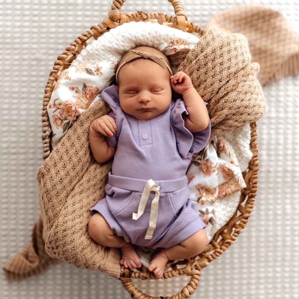 Organic Jacaranda Baby & Toddler Shorts | Snuggle Hunny